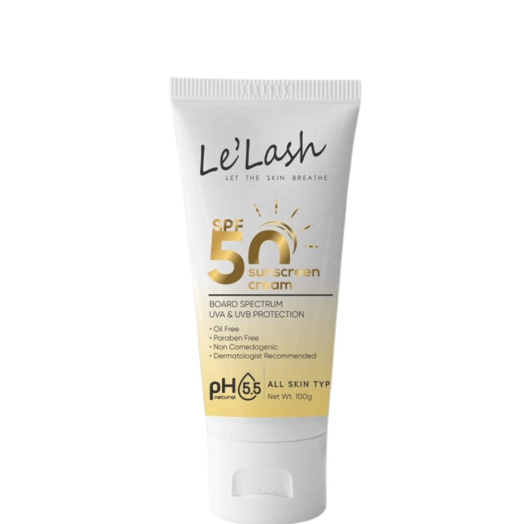 Le'Lash SPF 50 Sunscreen: Ultimate Skin Protection